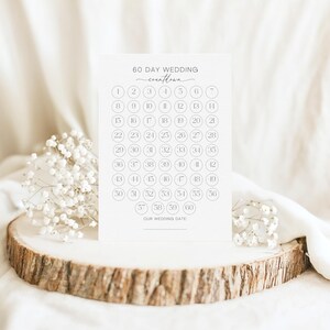 Printable Wedding Countdown, 60 Day Countdown Tracker, Instant Download ...
