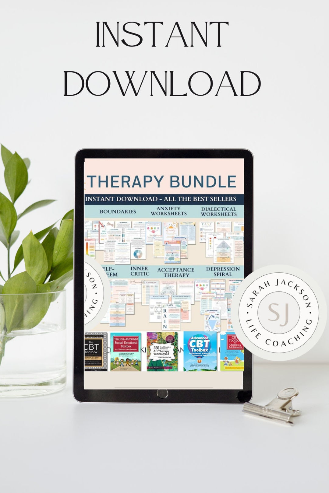 Mental Health Therapy Worksheet Bundle: Psychology Resources for Inner ...