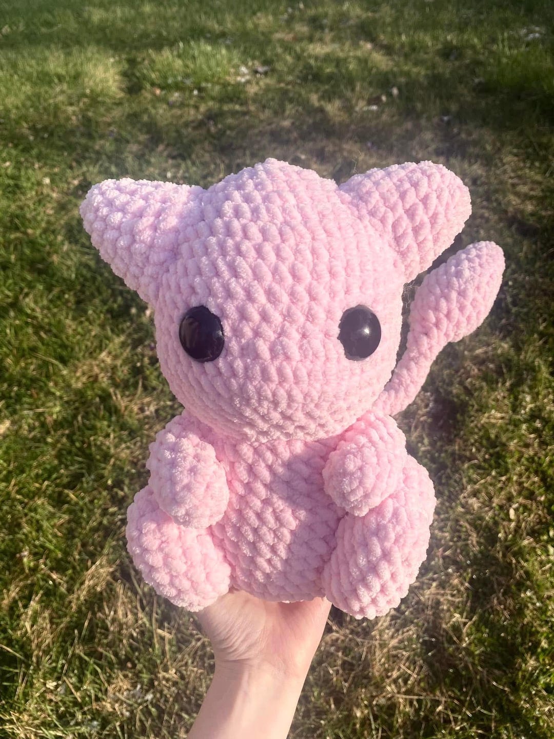 Mew Crochet Plushy Pink Cat Crochet - Etsy