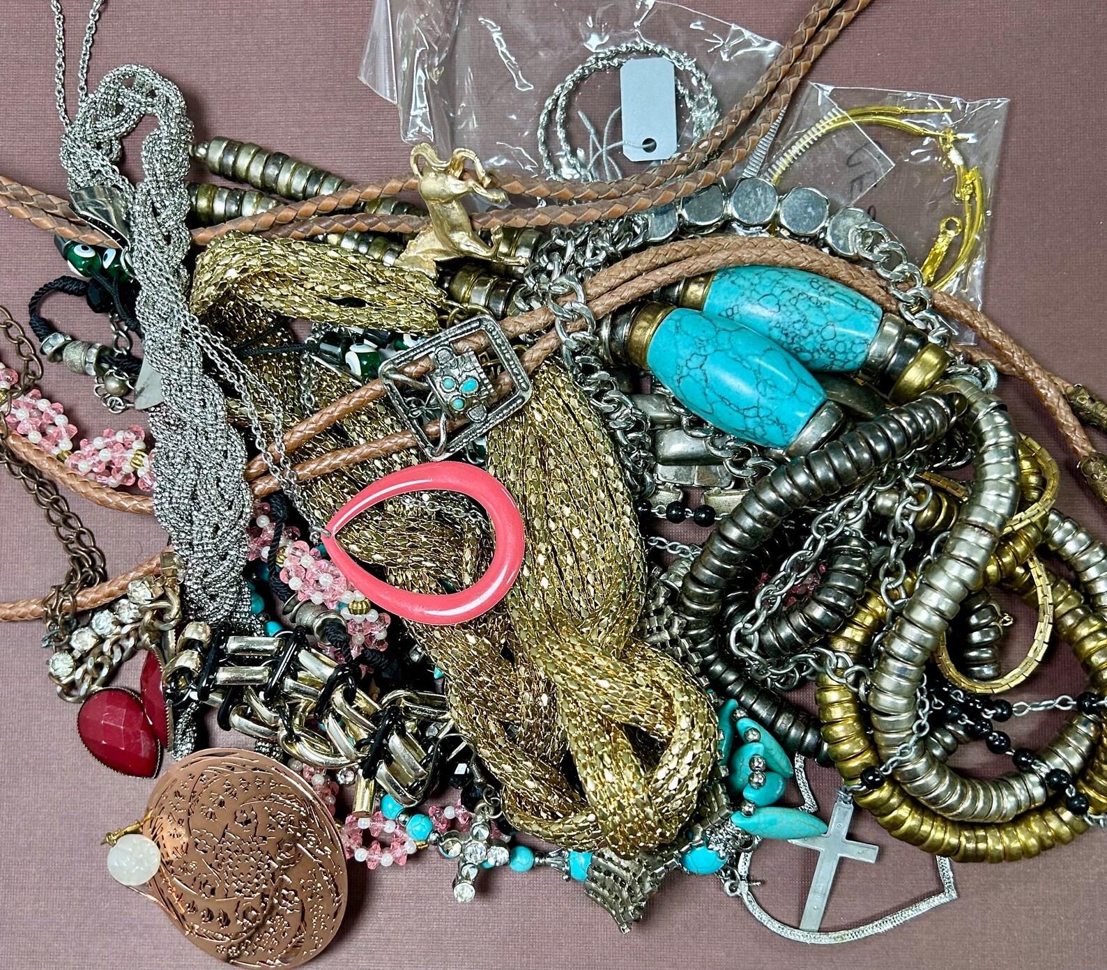 Bulk Lot Junk Jewelry. Crafting Jewelry Mix. 1 Pound Grab Bag. for ...