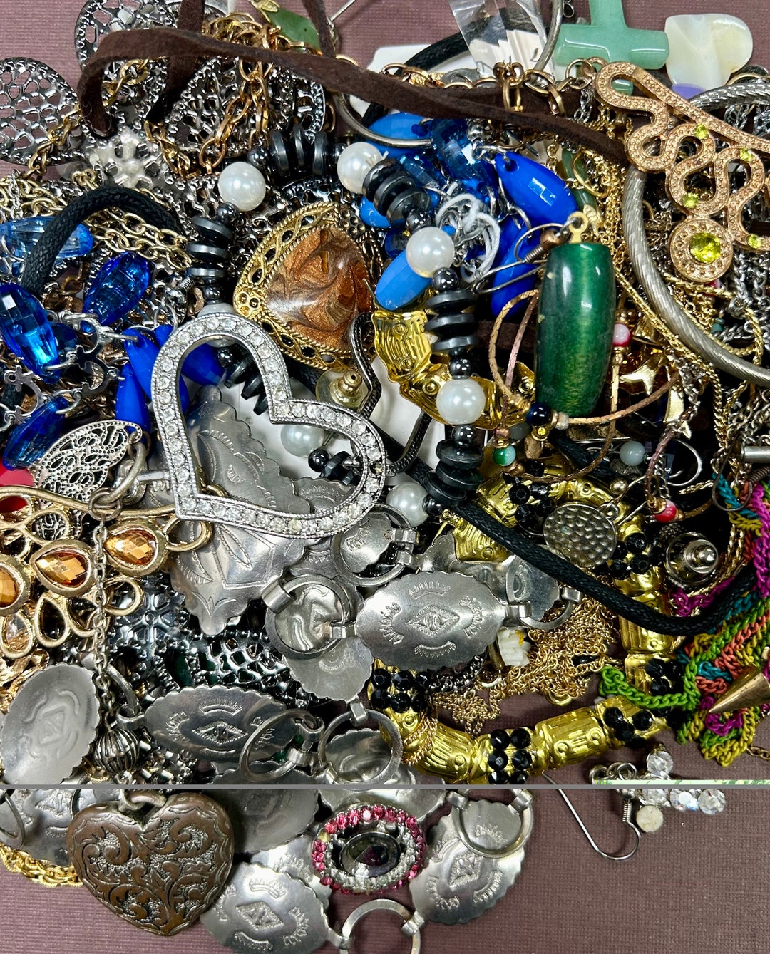 Bulk Lot Junk Jewelry. Crafting Jewelry Mix. 1 Pound Grab Bag. for ...