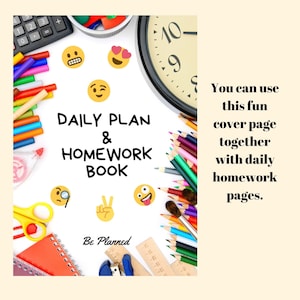 Homework Notebook Page, Digital Student Daily Plan, PDF Work Page ...
