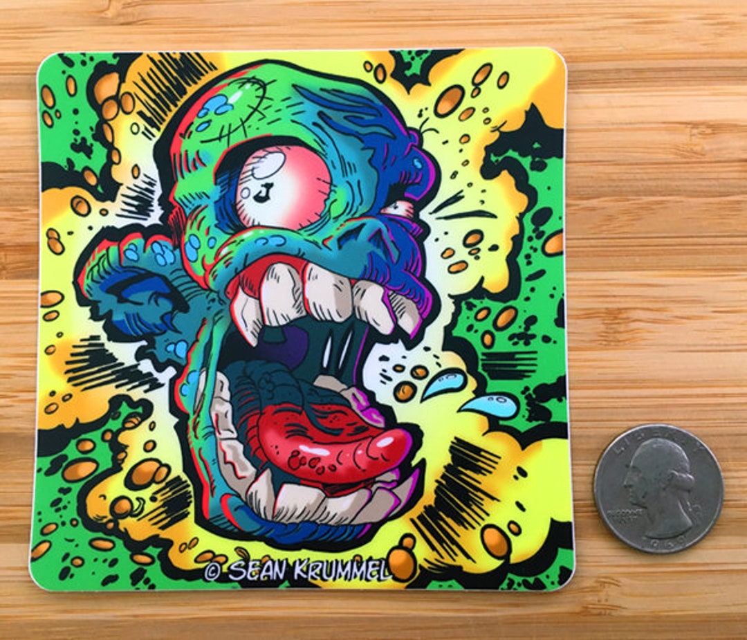 ZOMBIE SCREAM Sticker Exploding Dead Living Dead Zombie - Etsy