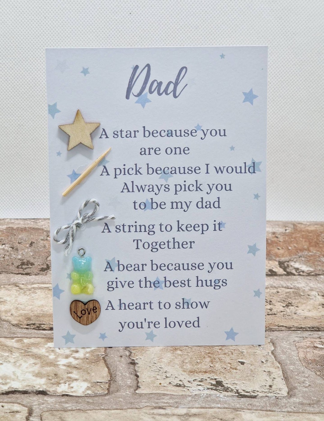 Dad Father's Day Card, Token I Love Gift, Appreciation Gift, Father Day ...