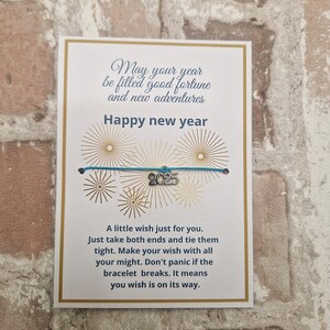 Happy New Year Wish Bracelet, Wish Bracelet, Secret Santa, Stocking ...