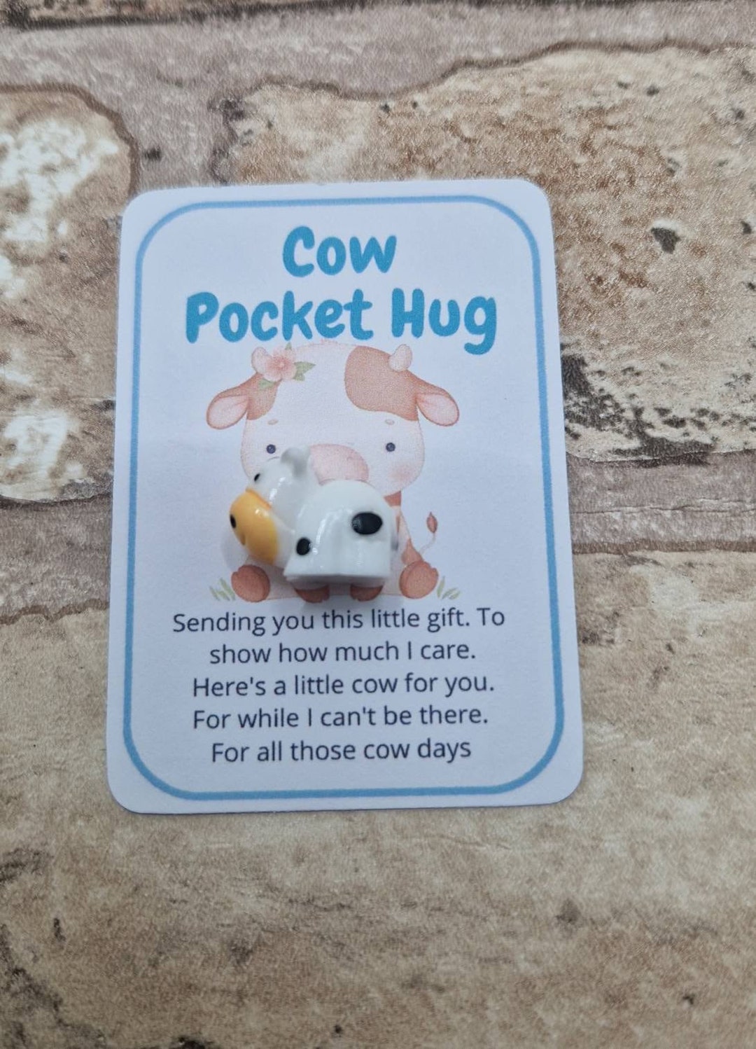 Cow Pocket Hug, Thinking of You, Gag Gift, Funny Gift, Little Pocket ...
