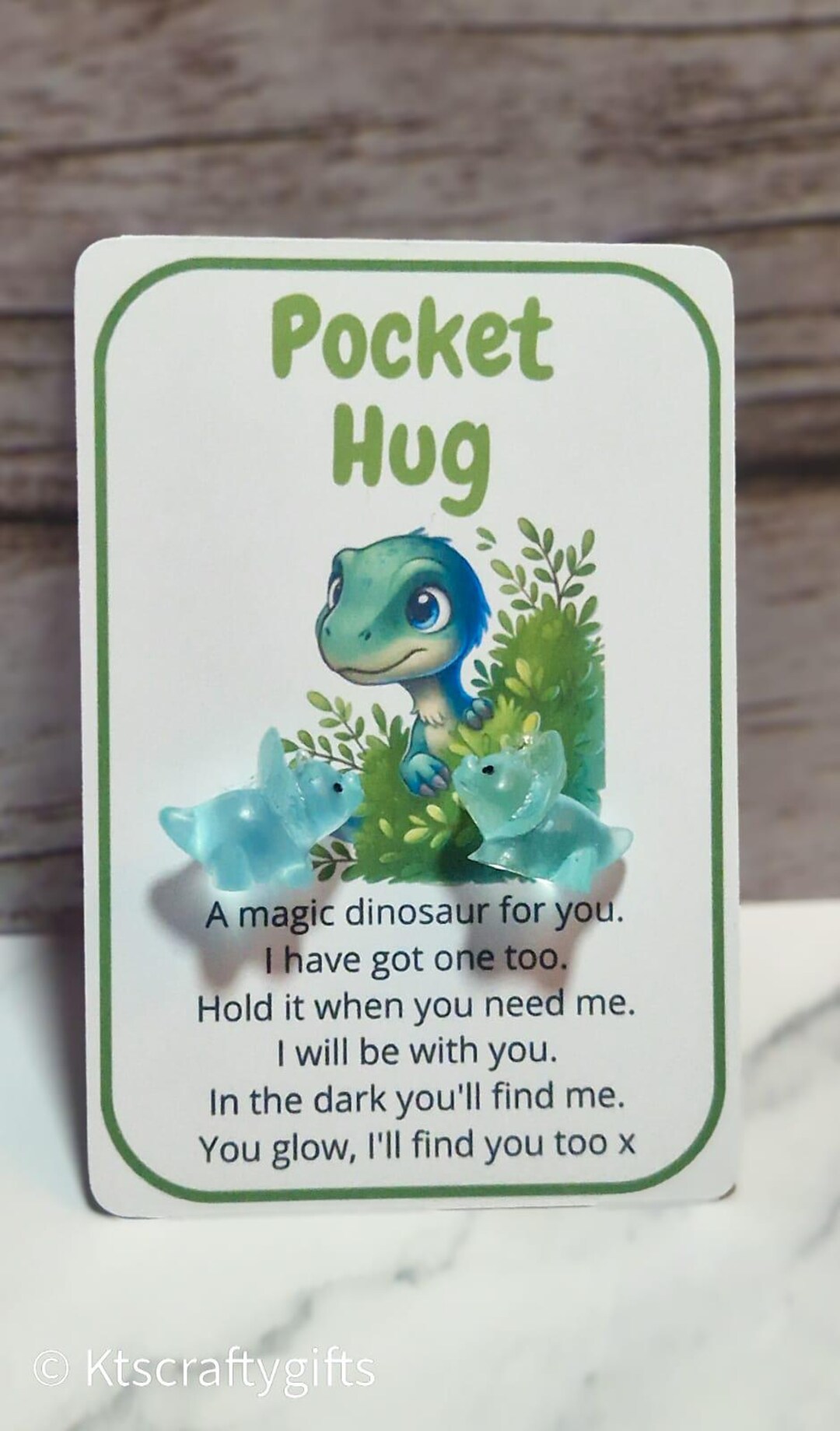 Glow in the Dark Dinosaur Pocket Hug, Thinking of You Gift, Son Gift ...