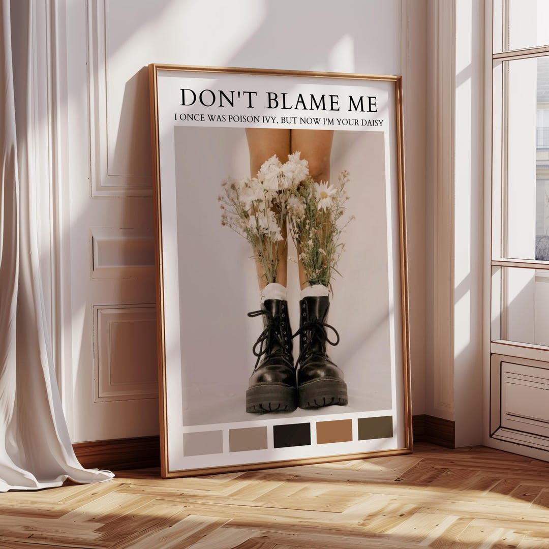 Don't Blame Me Poster, Reputation Album, Chic Wall Art, Wall Décor ...