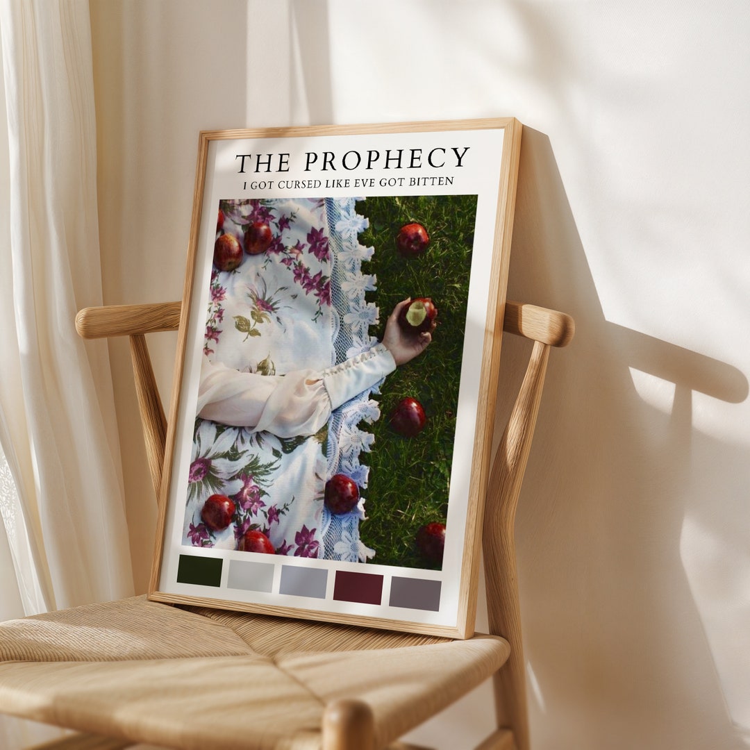 The Prophecy Poster, Modern Wall Art, Black Chic Wall Art, Preppy Décor ...