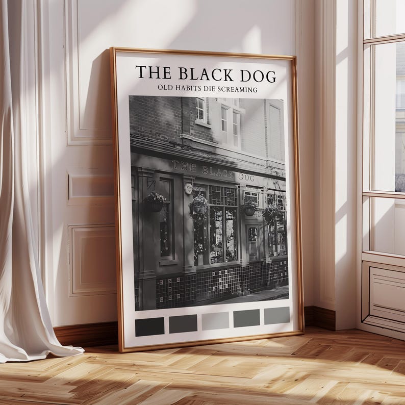 The Black Dog Poster, TTPD Wall Art, Chic Wall Art, Black Décor, Subtle ...