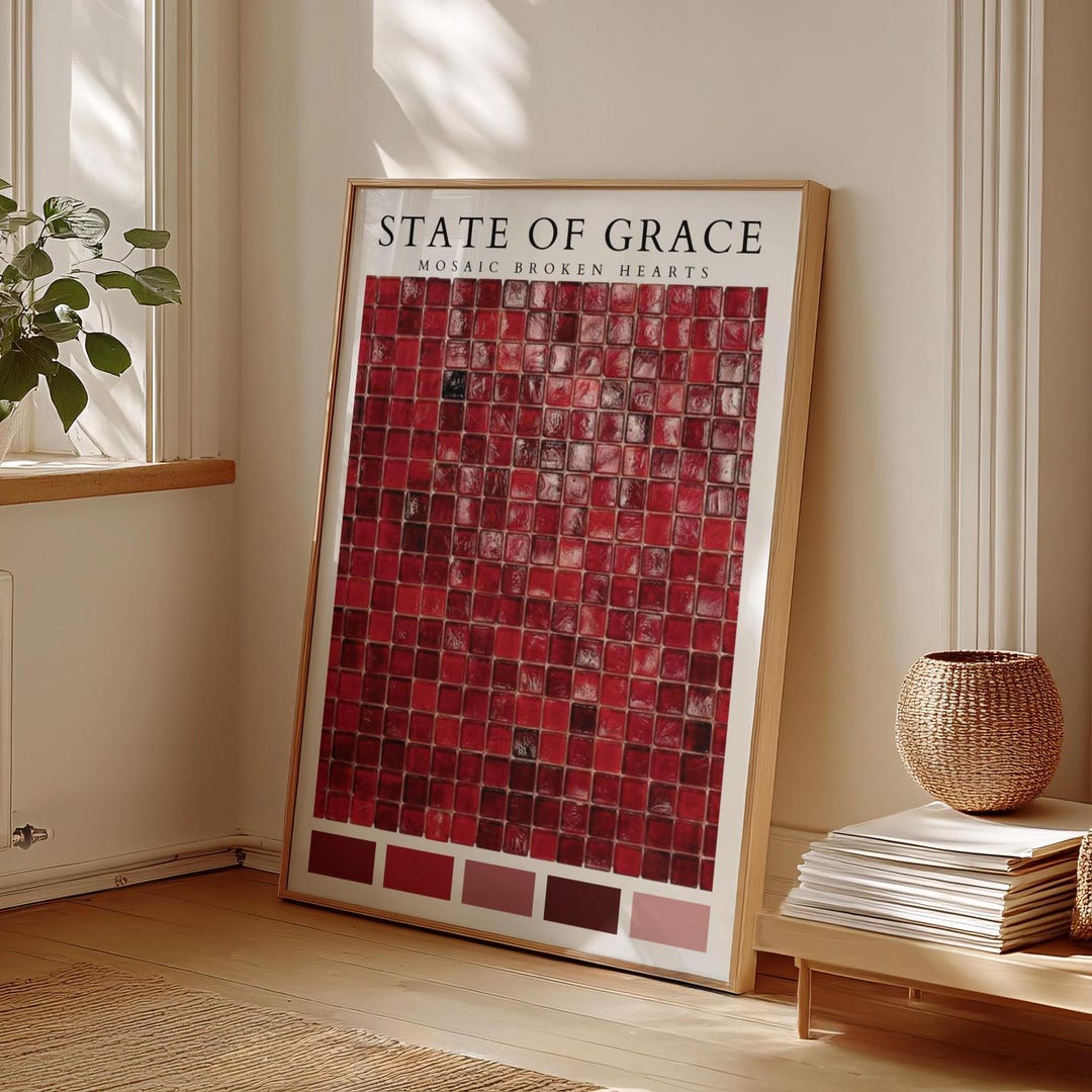 State of Grace Poster, Red Album, Chic Wall Art, Fall Preppy Décor ...