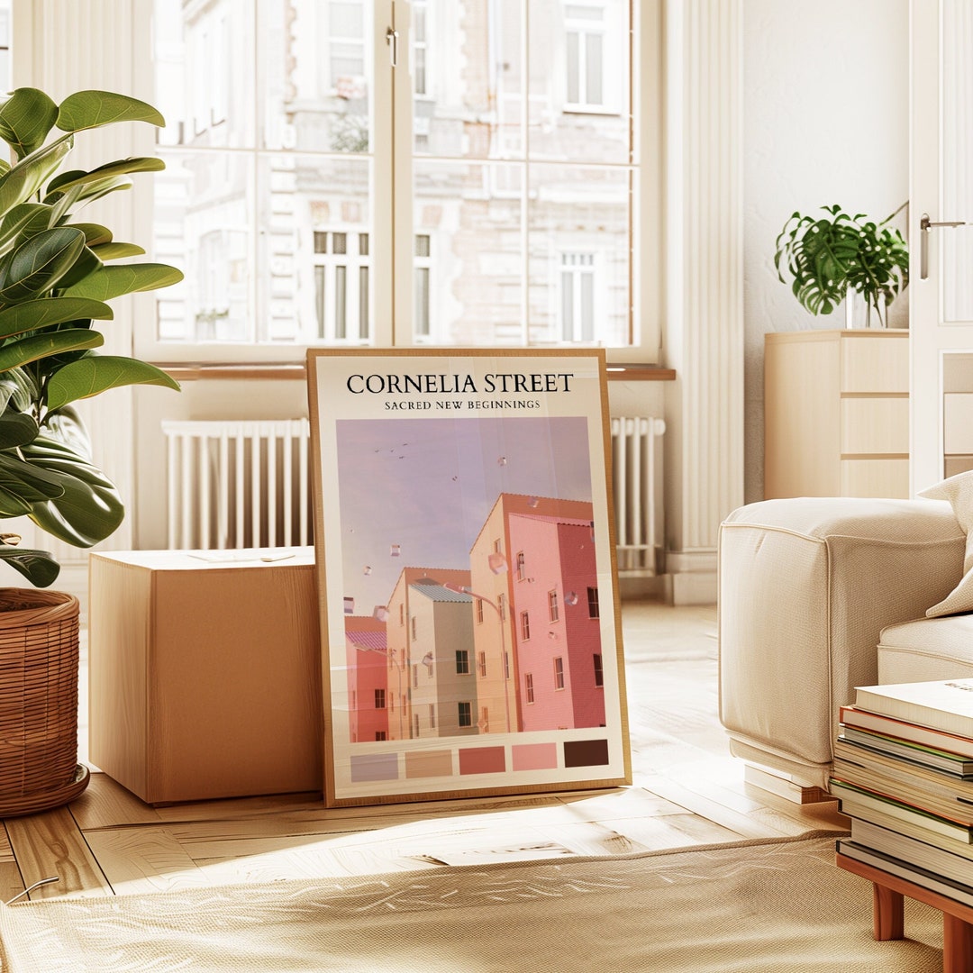 Cornelia Street Poster, Lover Album, Modern Chic Wall Art, Pink Beach ...