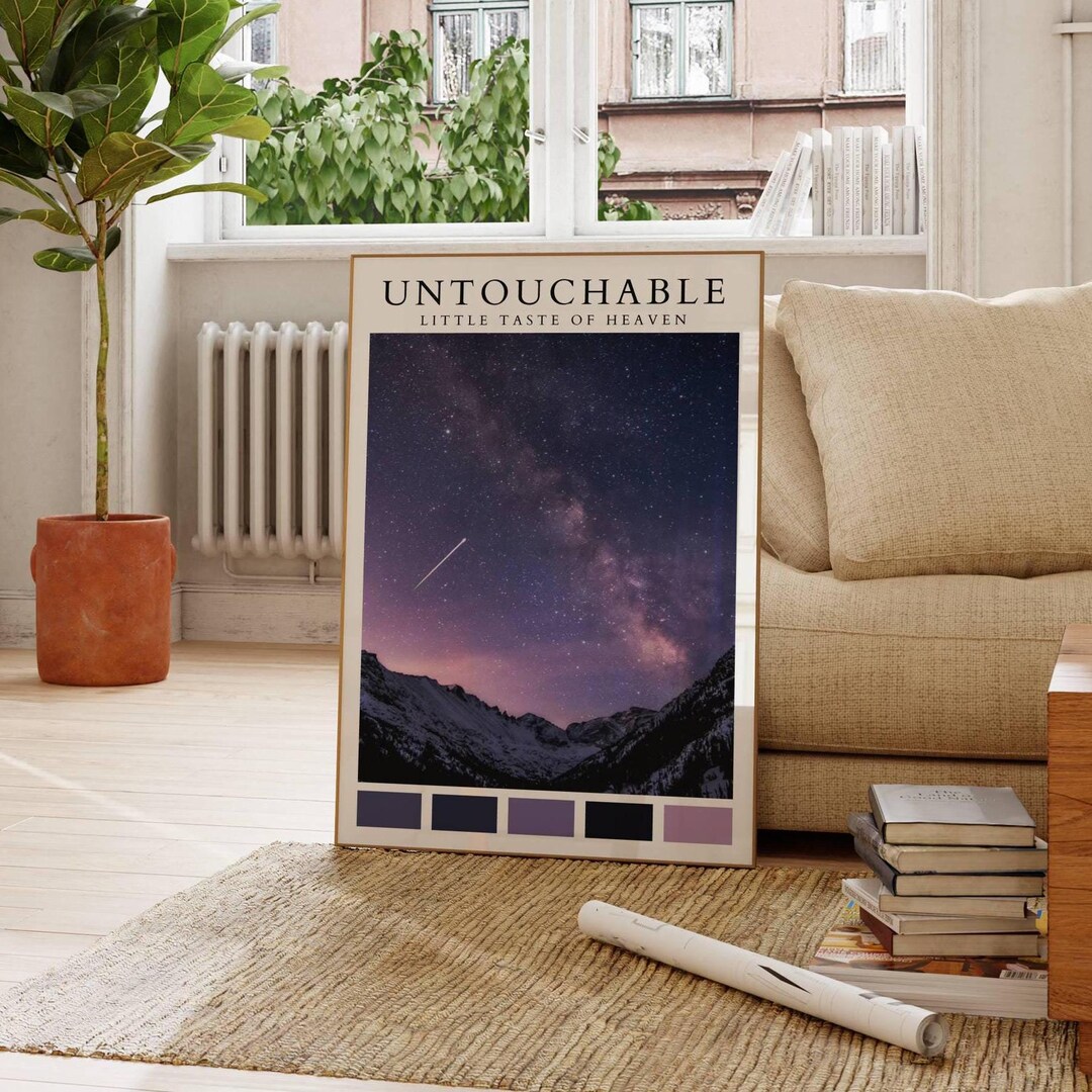 Untouchable Poster, Fearless Album, Modern Chic Wall Art, Starry Night ...