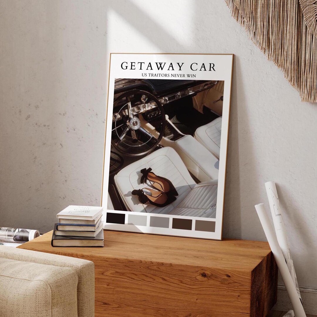 Getaway Car Poster, Reputation Album Wall Art, Black Preppy Décor ...