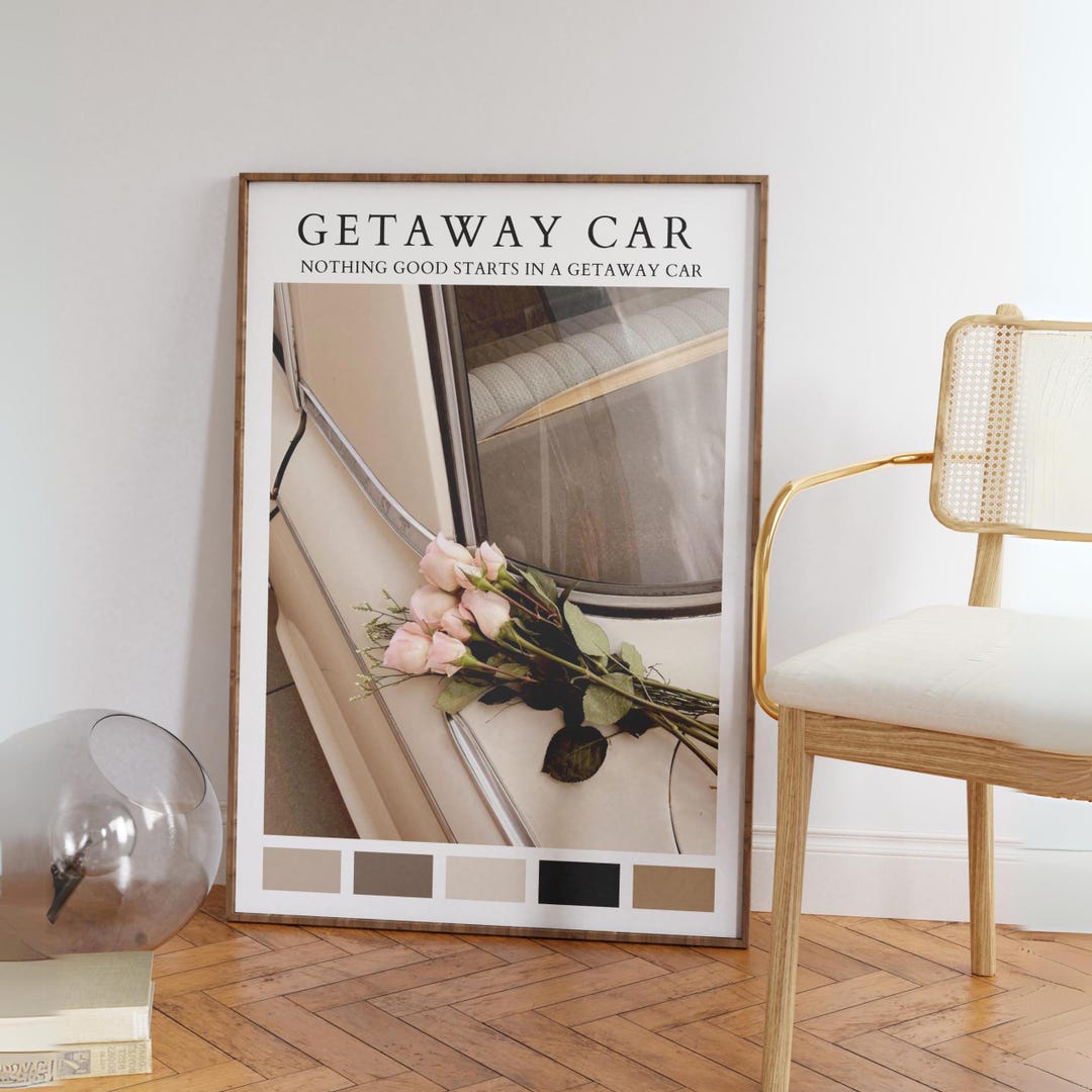 Getaway Car Poster, Reputation Wall Art, Pink Preppy Décor, Subtle Gift ...