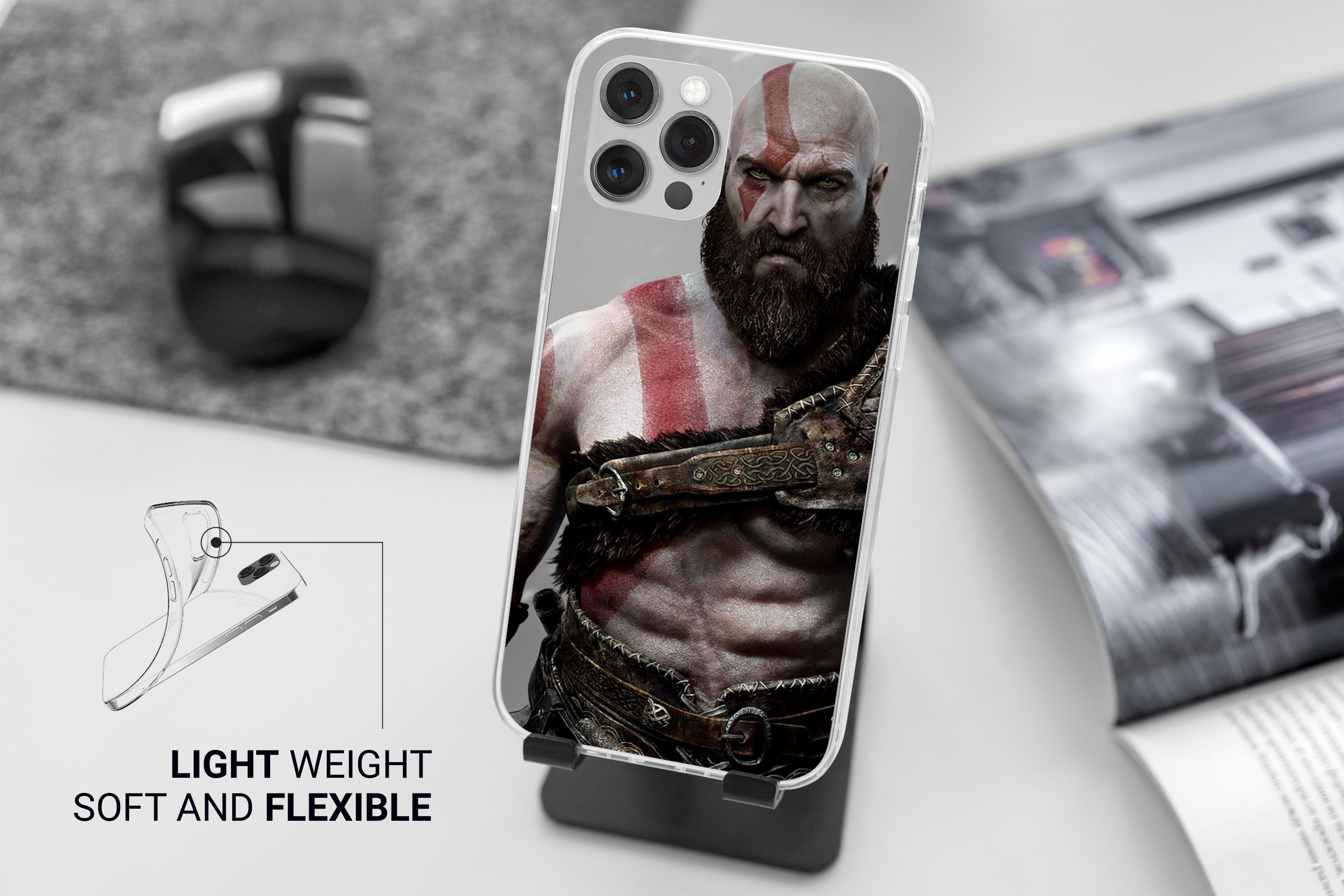 God War Gow Game Kratos Omega Ragnarok Phone Case for iPhone 15 14 13 ...