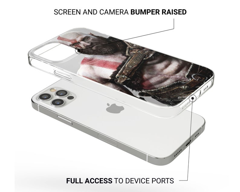 God War Gow Game Kratos Omega Ragnarok Phone Case for iPhone 15 14 13 ...