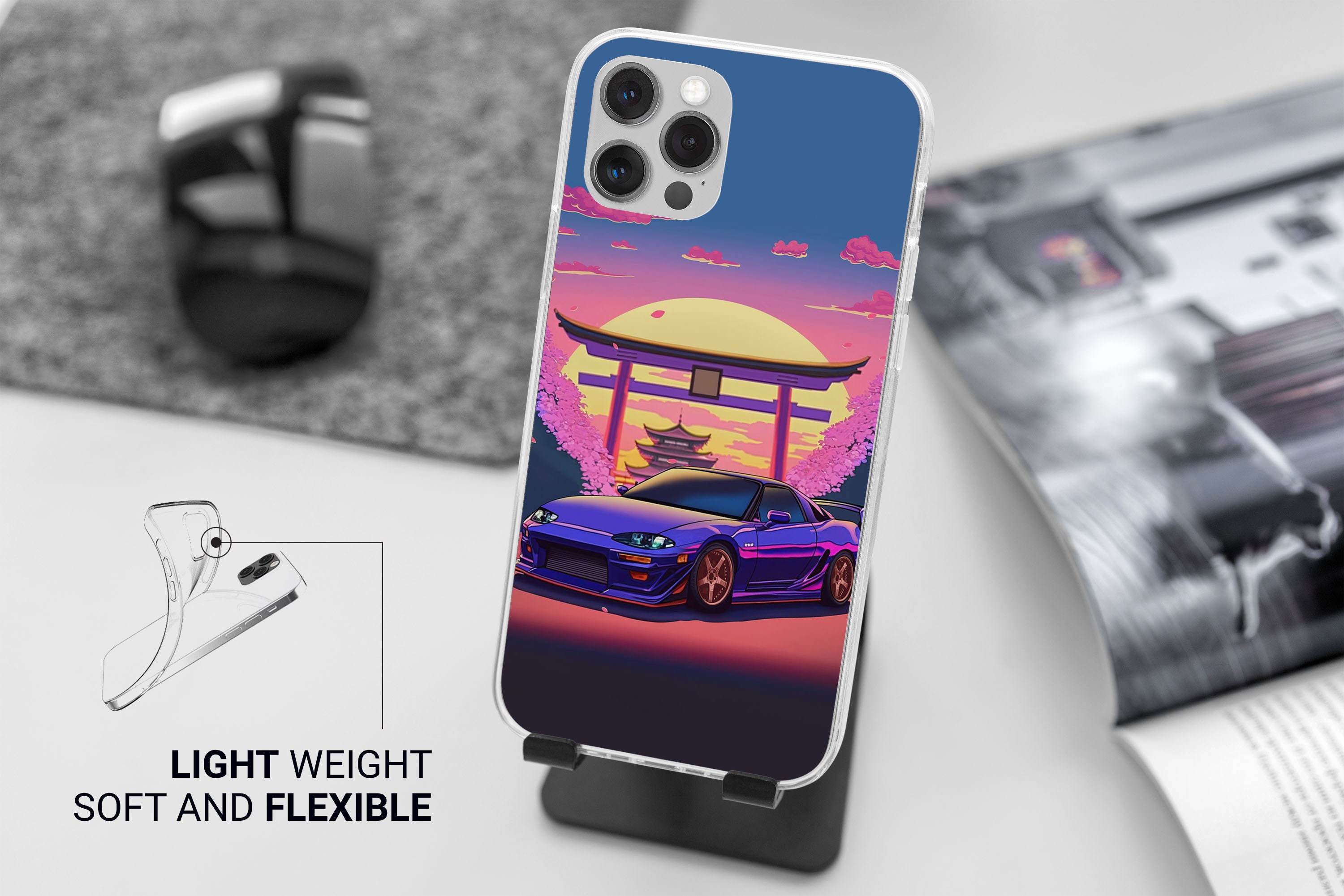 Skyline Jdm GTR R34 Japan Car Art Design Phone Case for iPhone 15 14 13 ...
