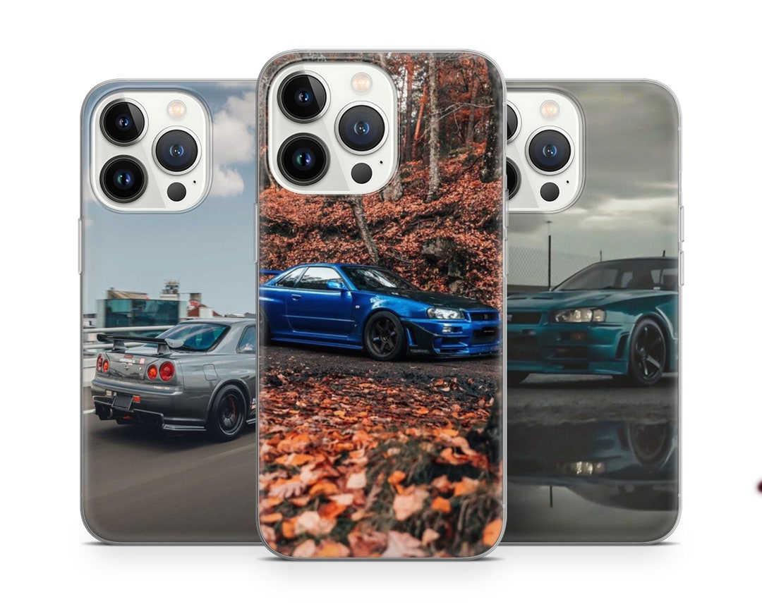 Skyline 240SX GTR R34 Japan Car Design Phone Case for iPhone 15 14 13 ...