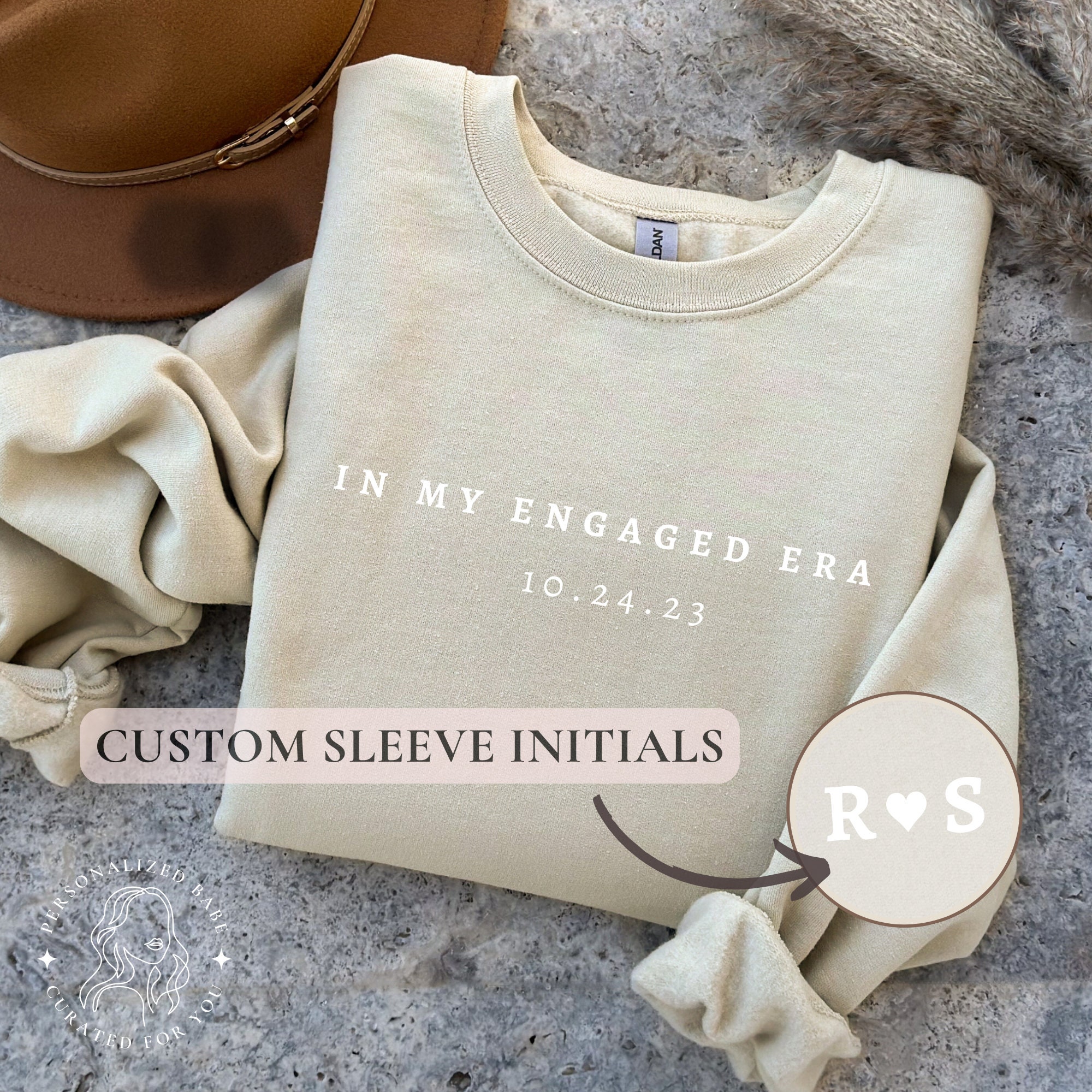 In My Engaged Era Sweatshirt, Just Engaged Gift, Engagement Gift, Custom Engaged Sweatshirt ...