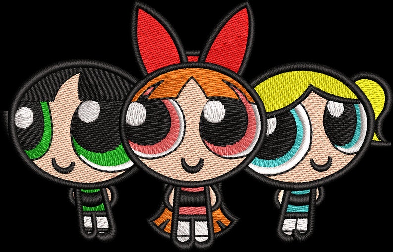 Machine Embroidery Design, Powerpuff Girls Design, Instant Download - Etsy