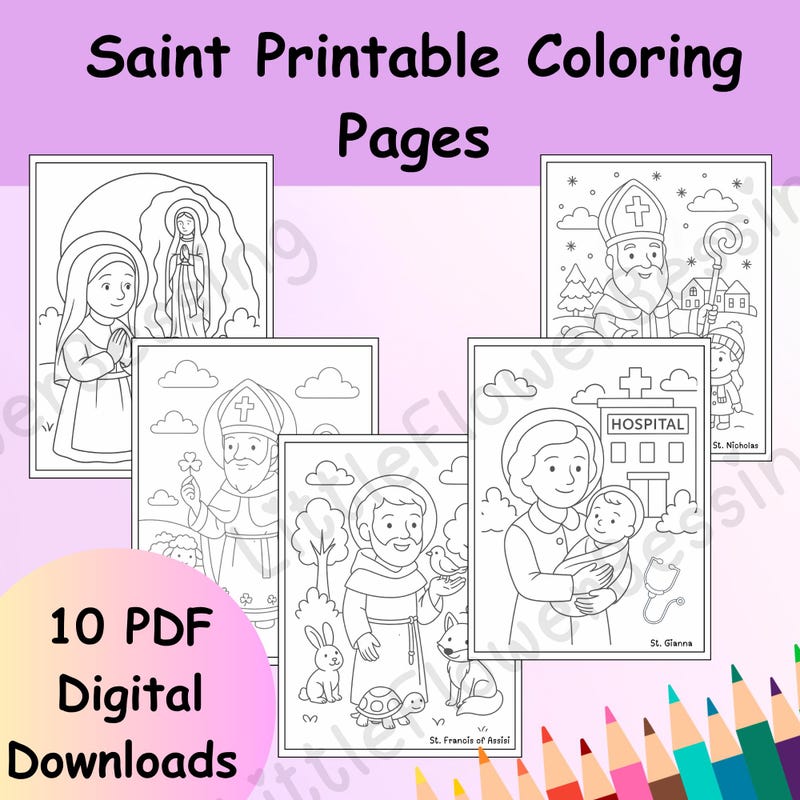 Catholic Saint Card Pdf - Etsy