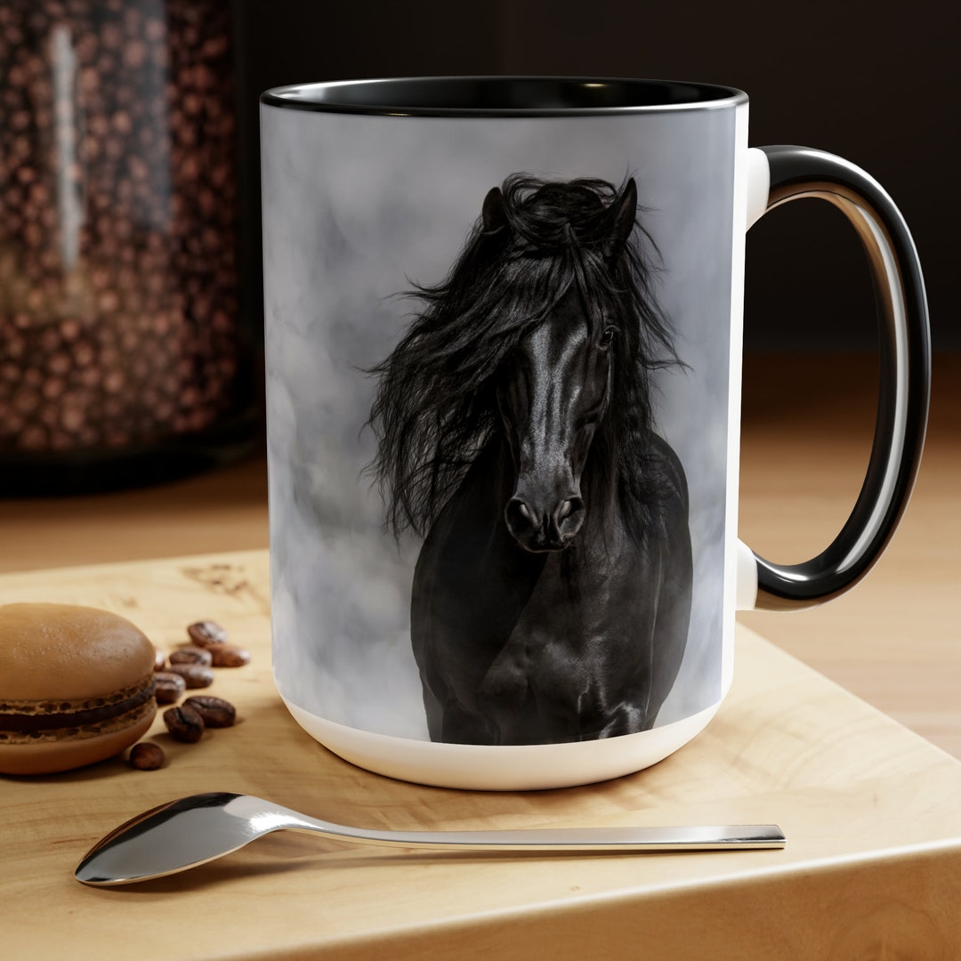 Black Stallion Horse Mug Free Shipping, Horse Coffee Cup, Horse Coffee ...