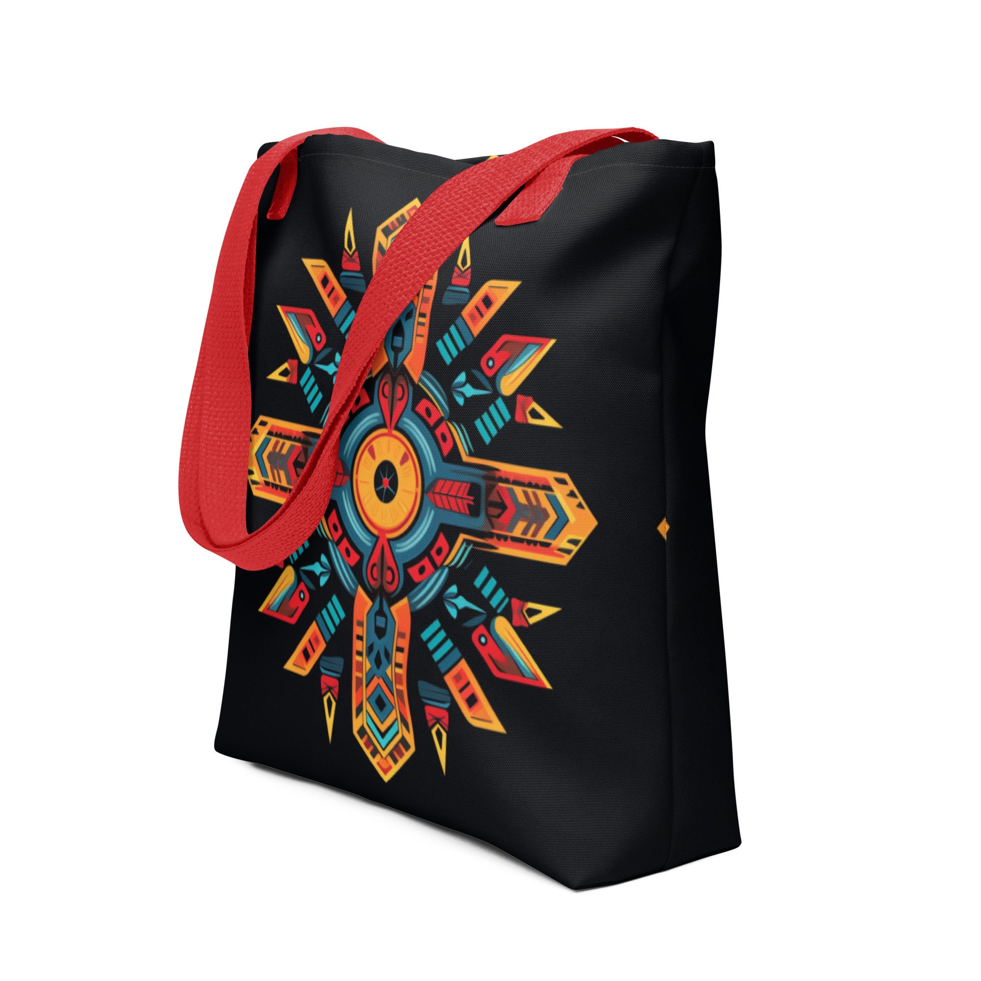 Tribal Cross Fire Design - Tote Bag - All Over Print - Dual Handles in ...