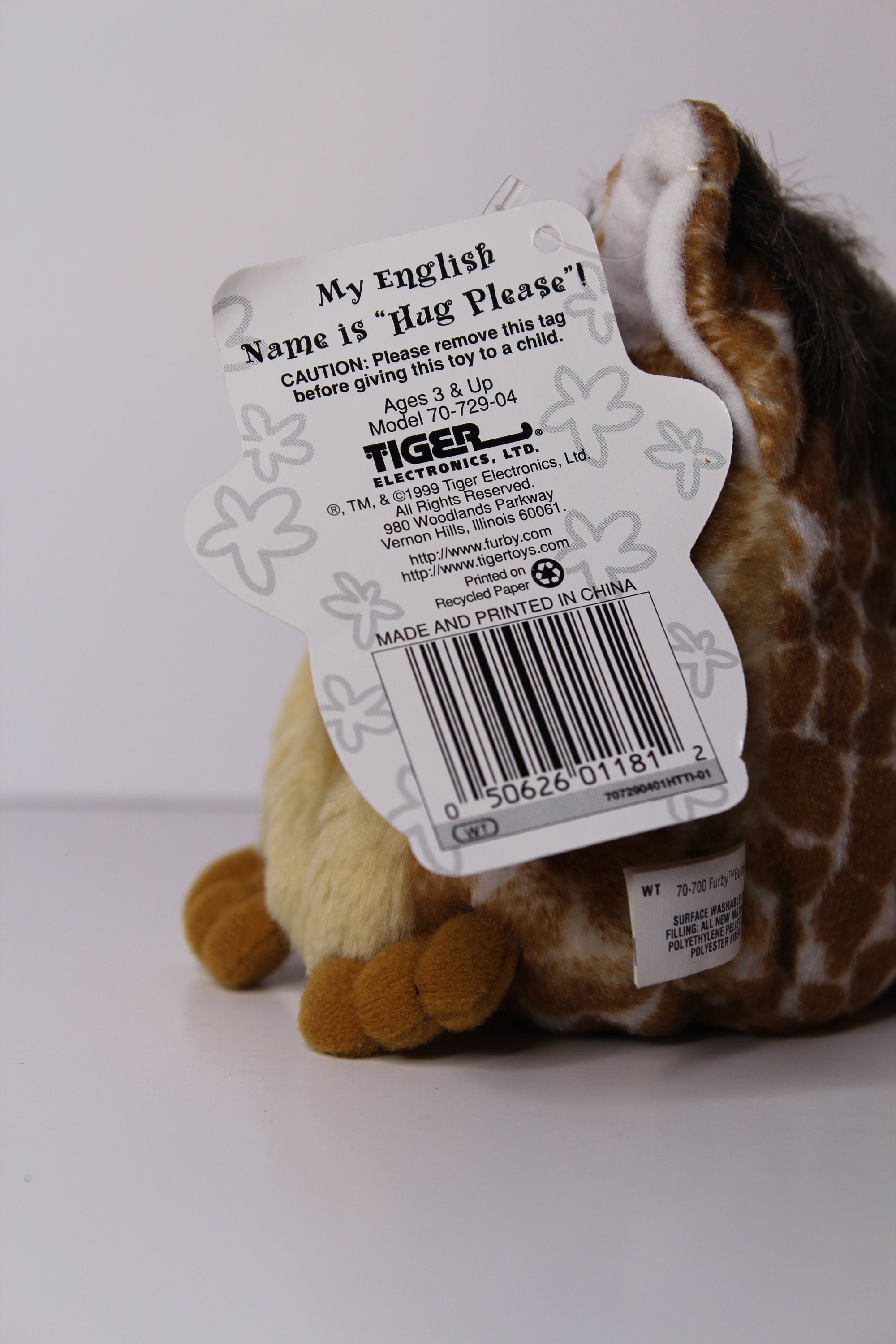 Furby Giraffe brown Pattern 70-800 1998 NRFB Not Tested With Matching ...