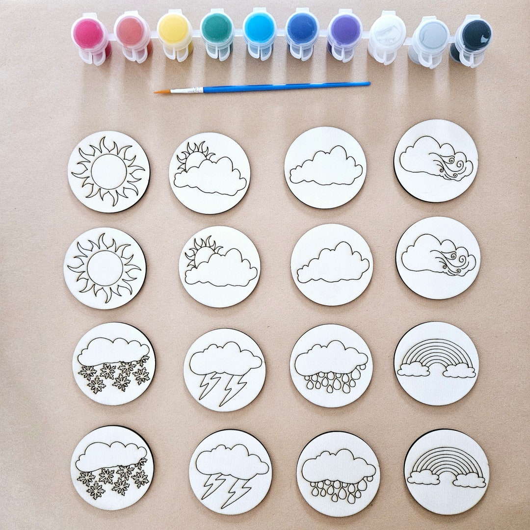 DIY Weather Matching Game Craft (hand Drawn) - Etsy