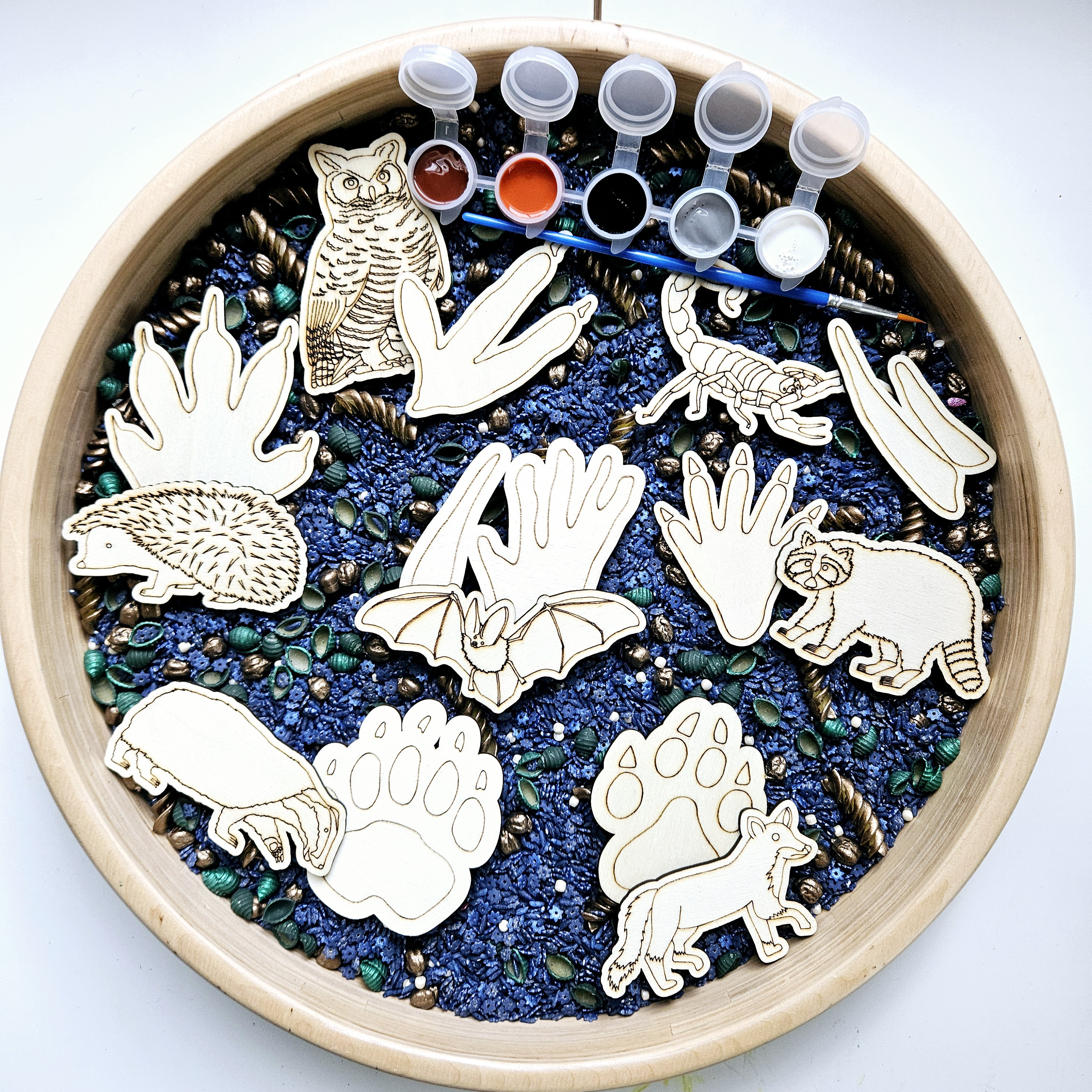 Nocturnal Animal Sensory Play Shapes (hand Drawn) - Etsy