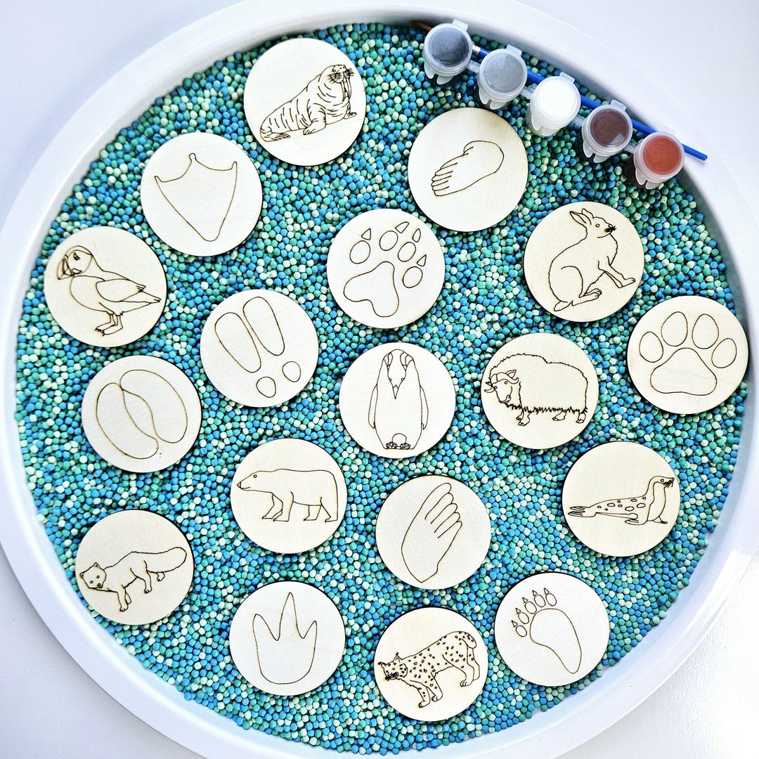 Polar Animal Matching Game Craft (hand Drawn) - Etsy