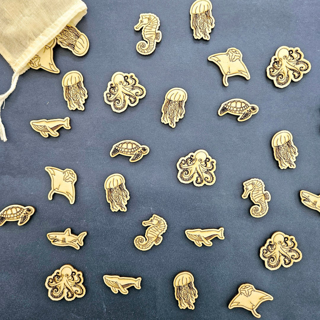 Ocean Animals Math Counters (hand Drawn) - Etsy