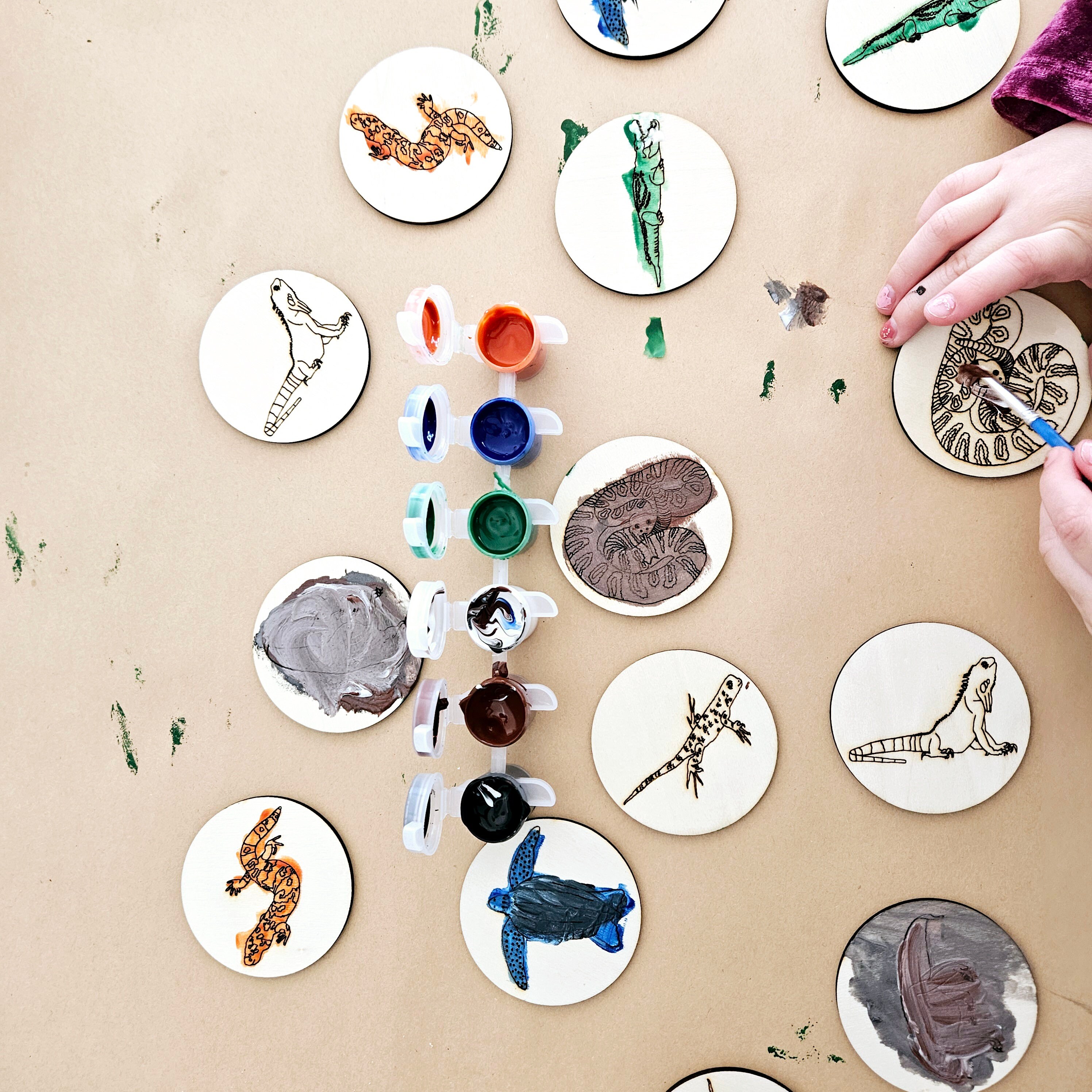 DIY Reptile Matching Game Craft hand Drawn - Etsy