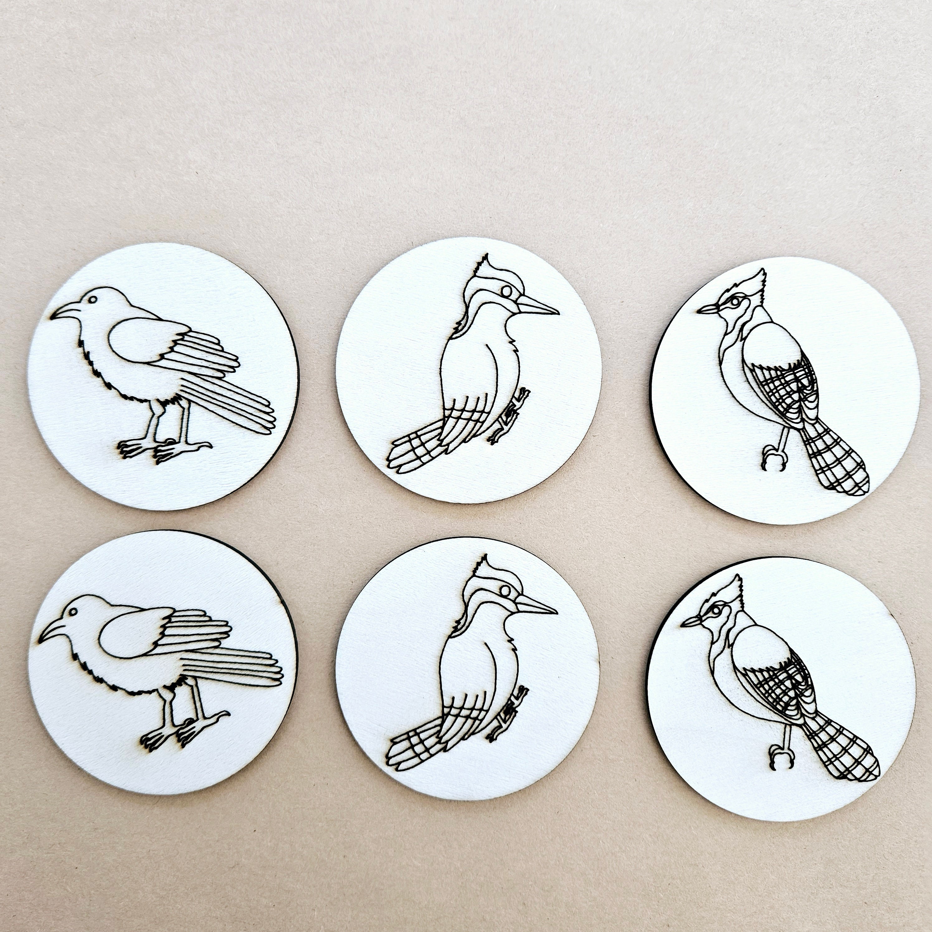 DIY Backyard Birds Matching Game Craft (hand Drawn) - Etsy