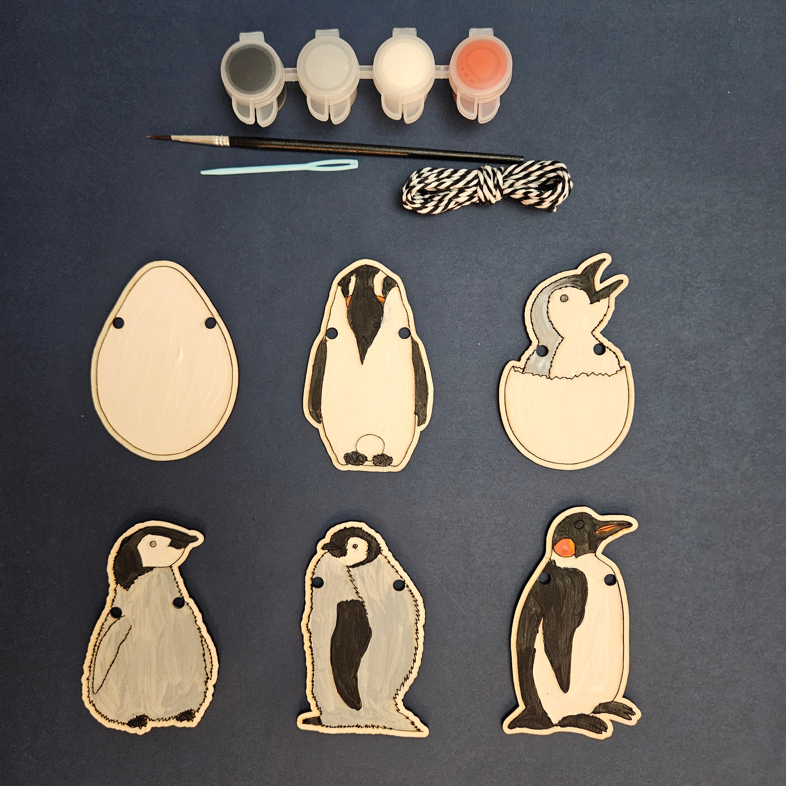 DIY Emperor Penguin Lifecycle Educational Wood Garland Craft (hand ...