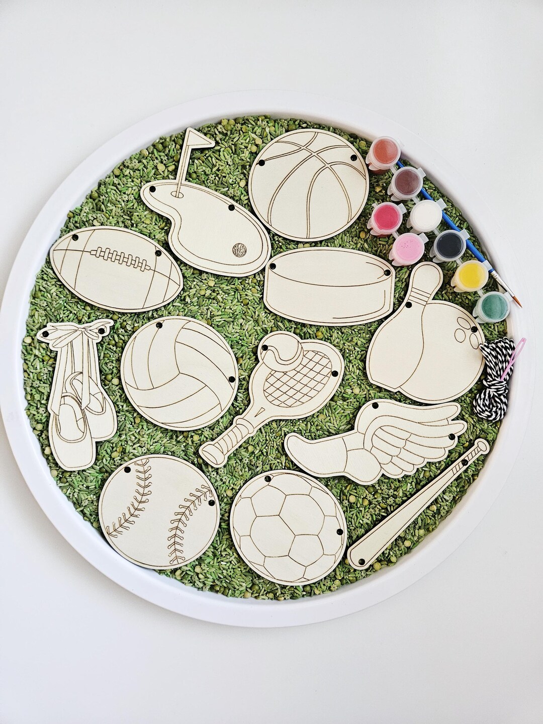 Sports Garland Craft (hand Drawn)- Paint and Twine Included - Etsy