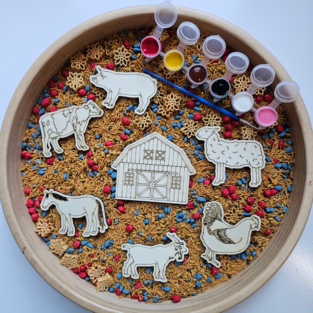 Farm Animal Sensory Play Shapes (hand Drawn) - Etsy