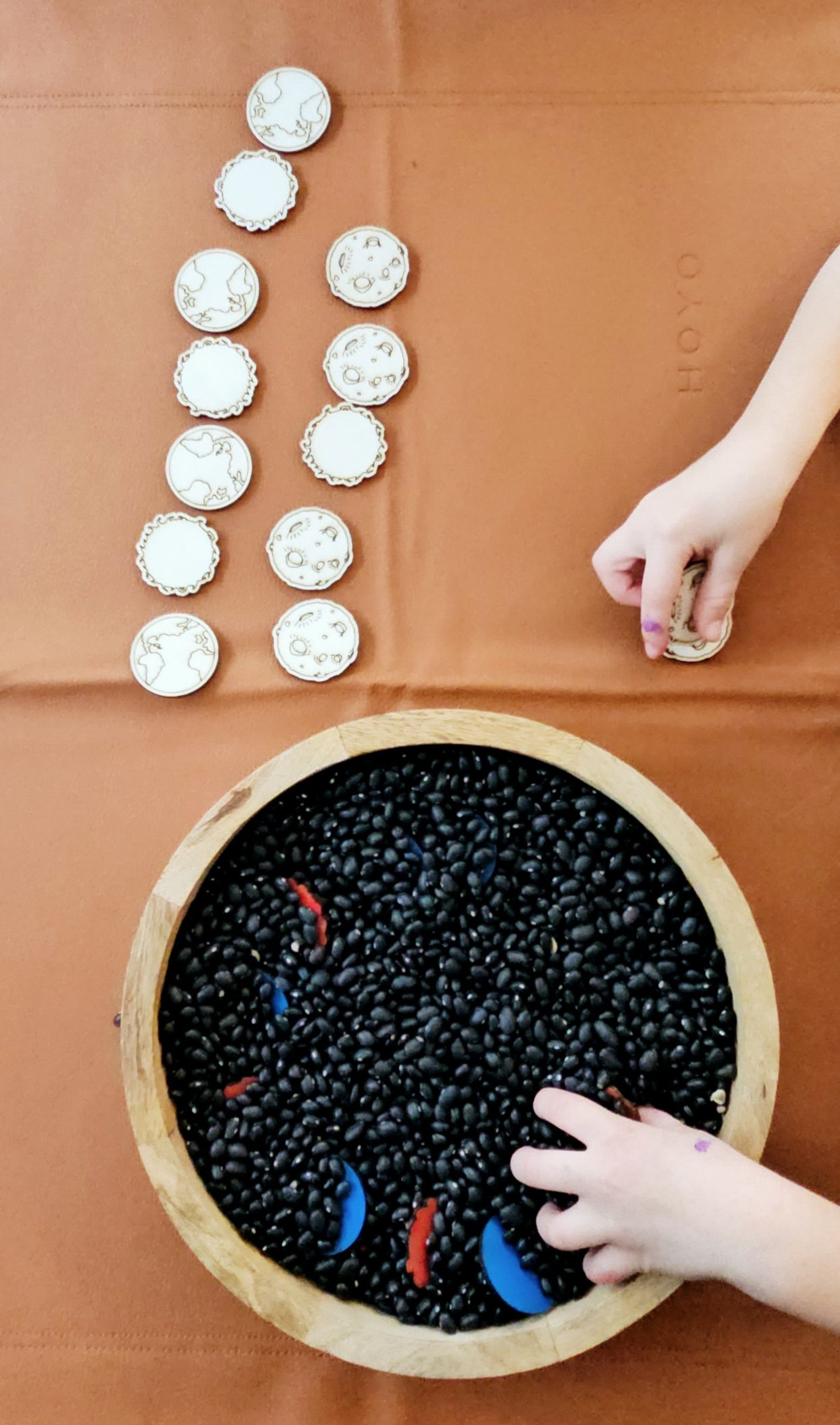 Sun, Earth, & Moon Counters (hand Drawn) - Etsy