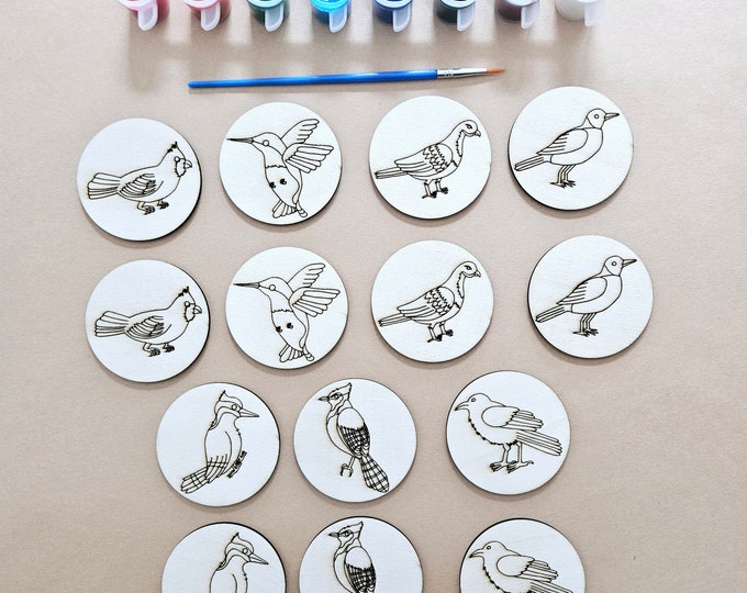 DIY Backyard Birds Matching Game Craft (hand Drawn) - Etsy