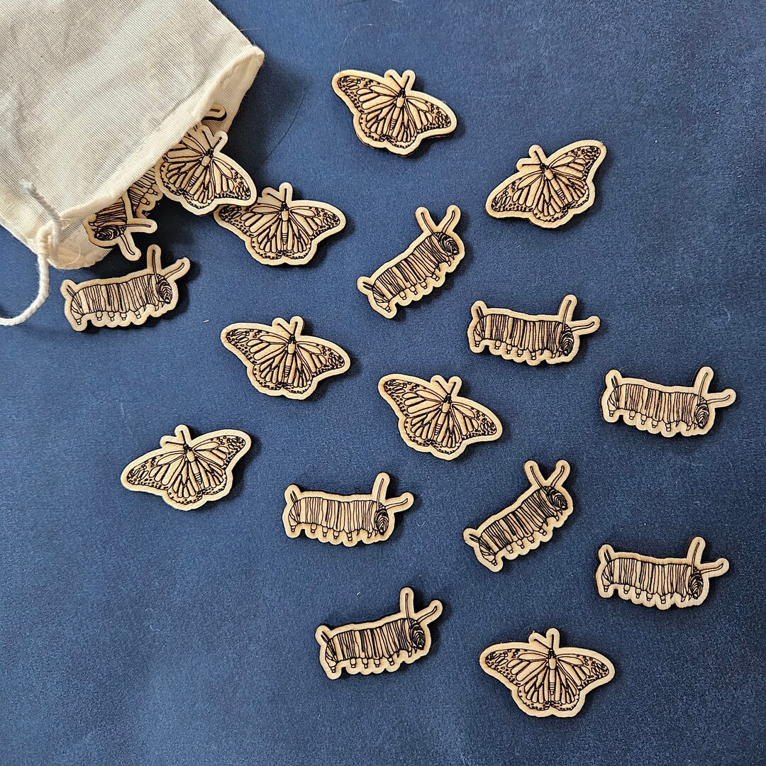 Monarch Butterfly and Caterpillar Math Counters (hand Drawn) - Etsy