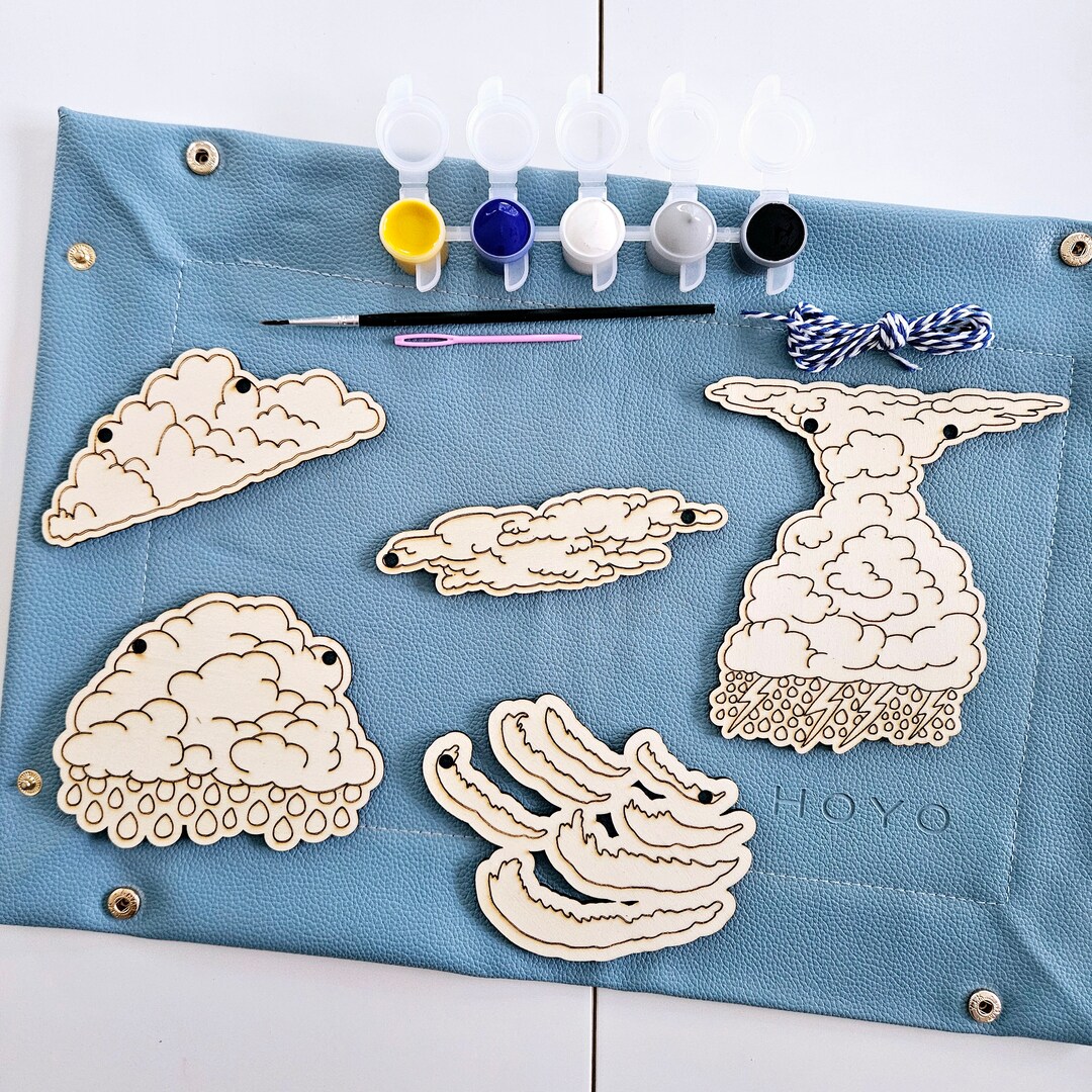 DIY Cloud Identification Garland Craft (hand Drawn)- Paint and Twine ...