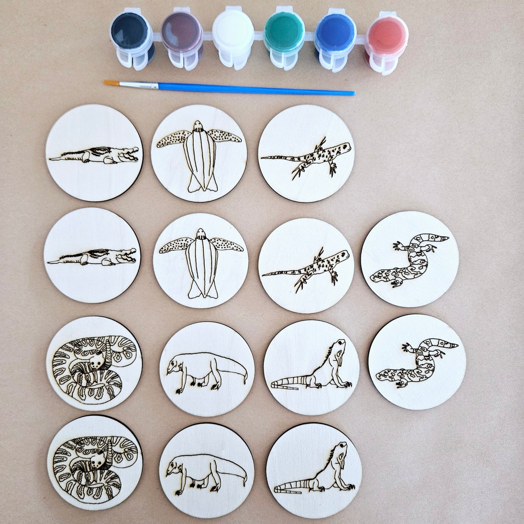DIY Reptile Matching Game Craft (hand Drawn) - Etsy