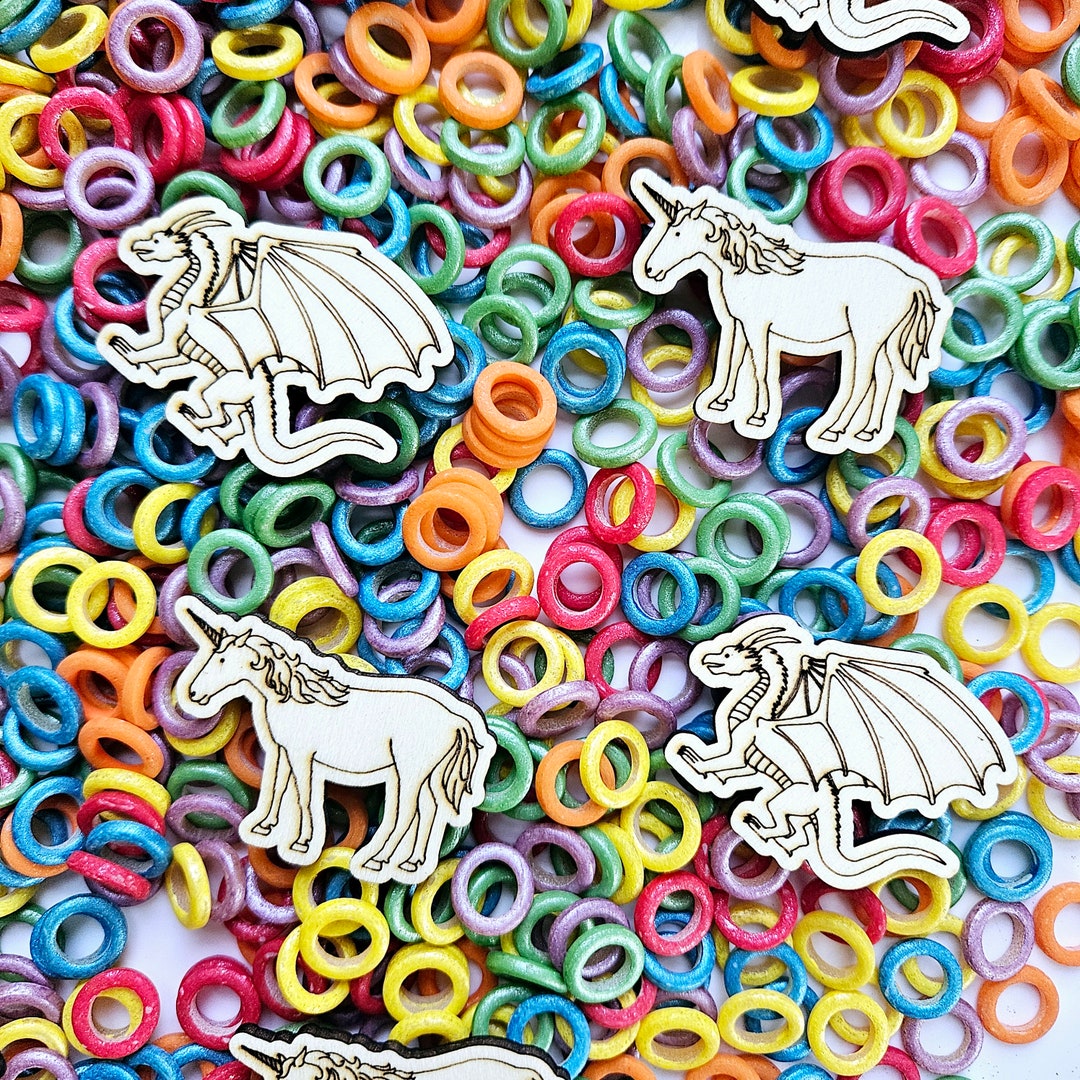 Dragon and Unicorn Counters (hand Drawn) - Etsy