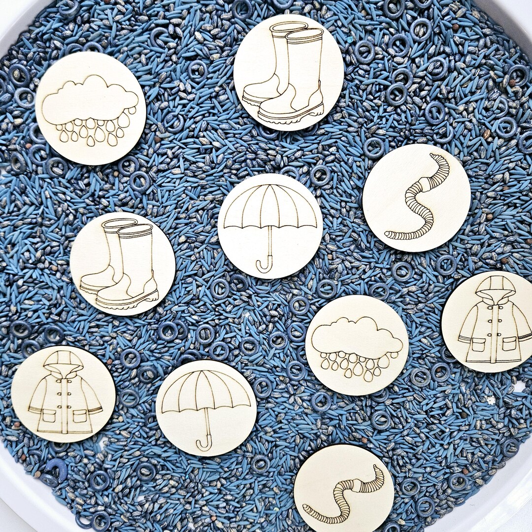Rainy Day Matching Game Craft (hand Drawn) - Etsy
