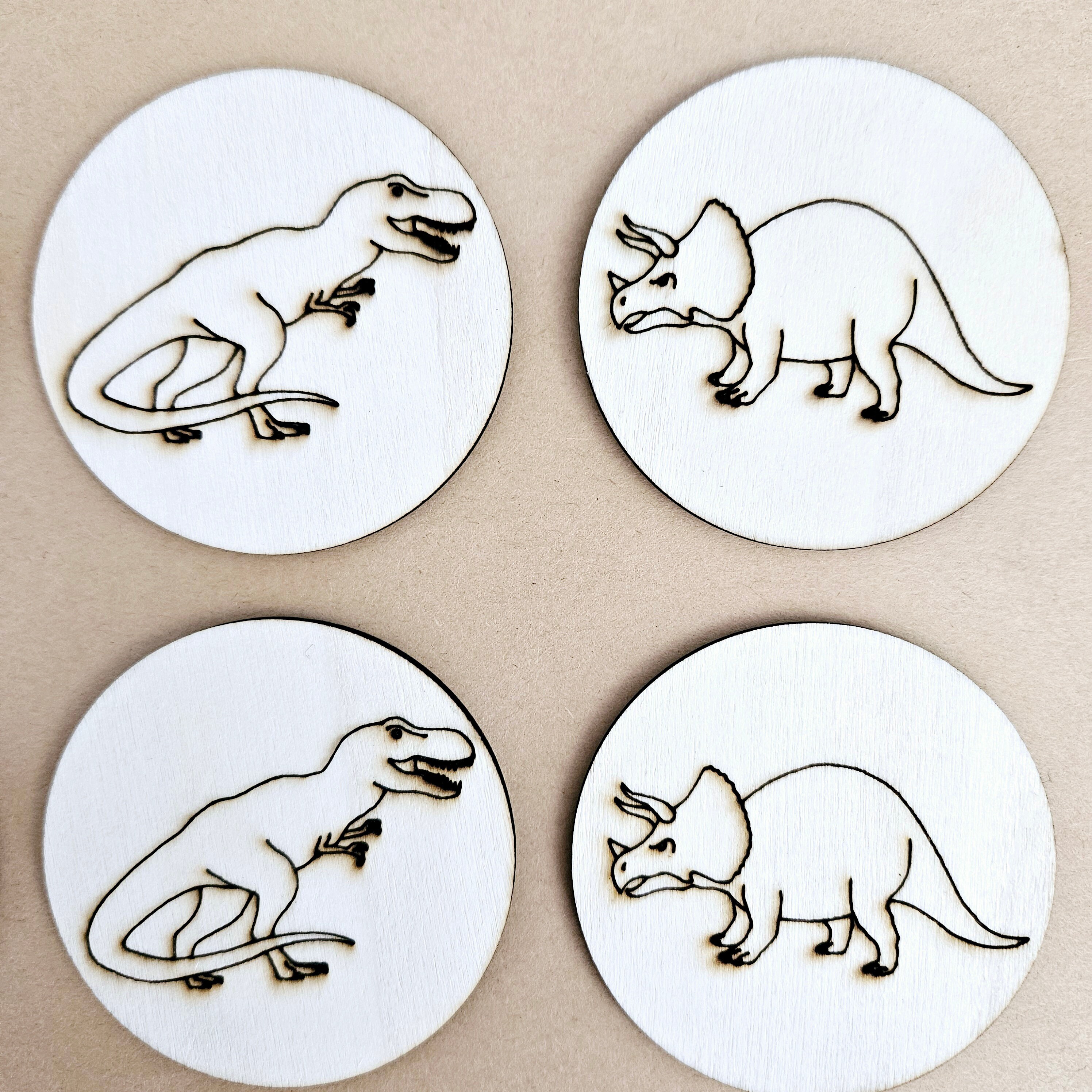 DIY Dinosaur Matching Game Craft hand Drawn - Etsy
