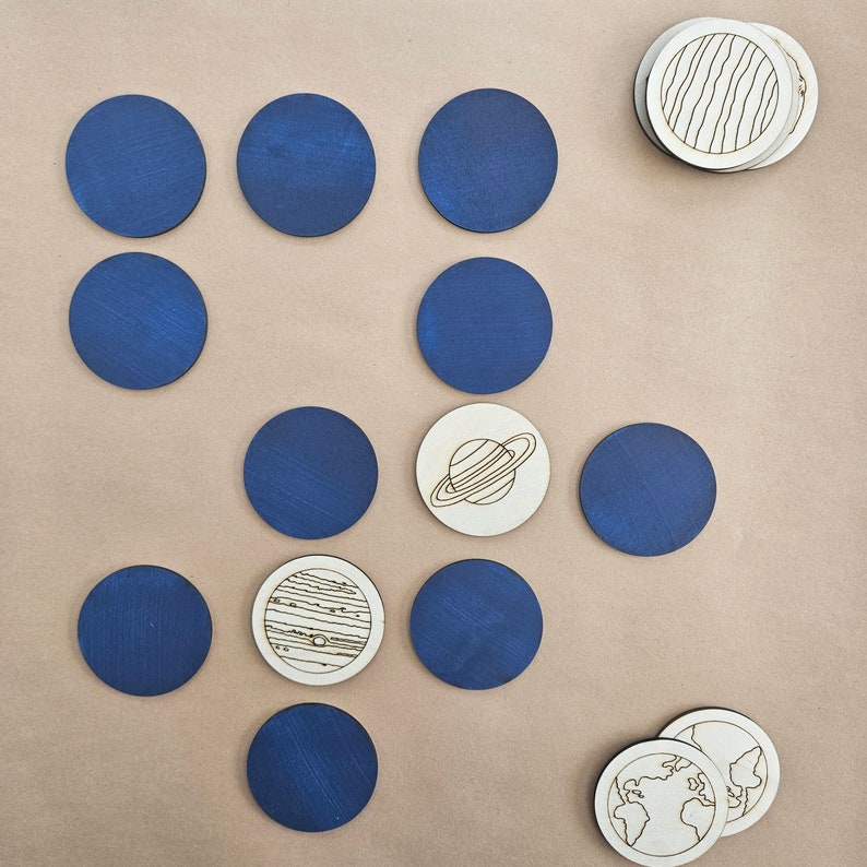 DIY Solar System Matching Game Craft hand Drawn - Etsy