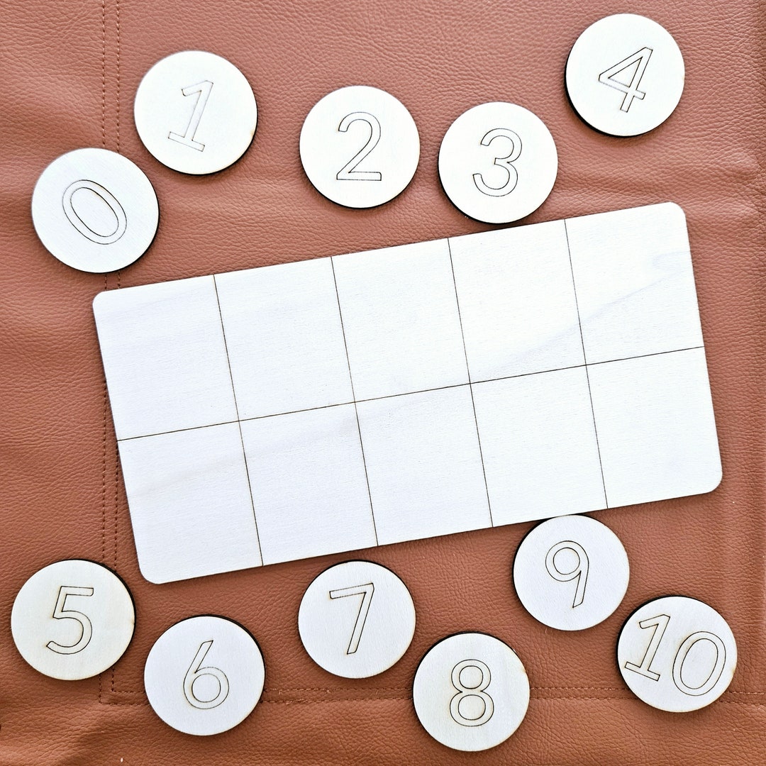 Ten Frame With Numeral Coins - Etsy
