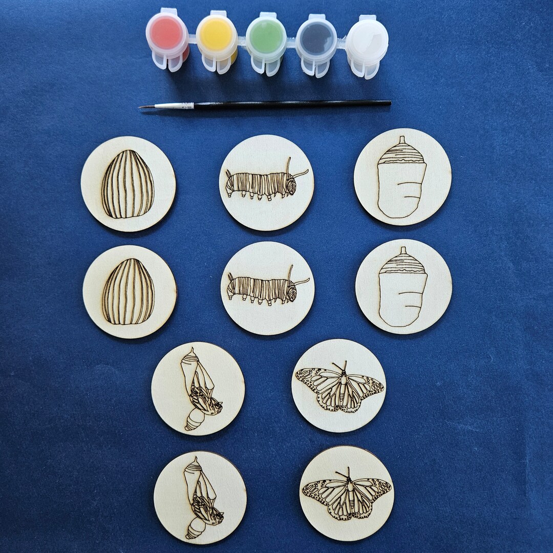 DIY Monarch Butterfly Lifecycle Matching Game Craft (hand Drawn) - Etsy