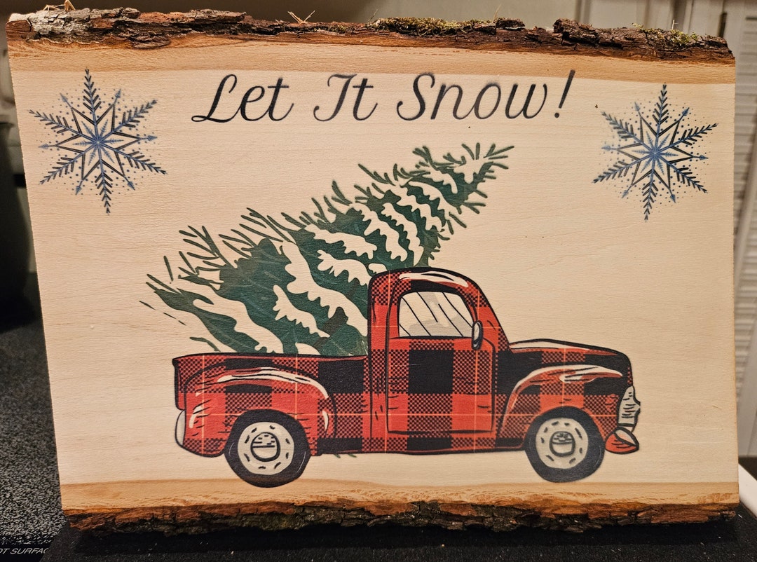 8x11 Let It Snow Wooden Sign - Etsy